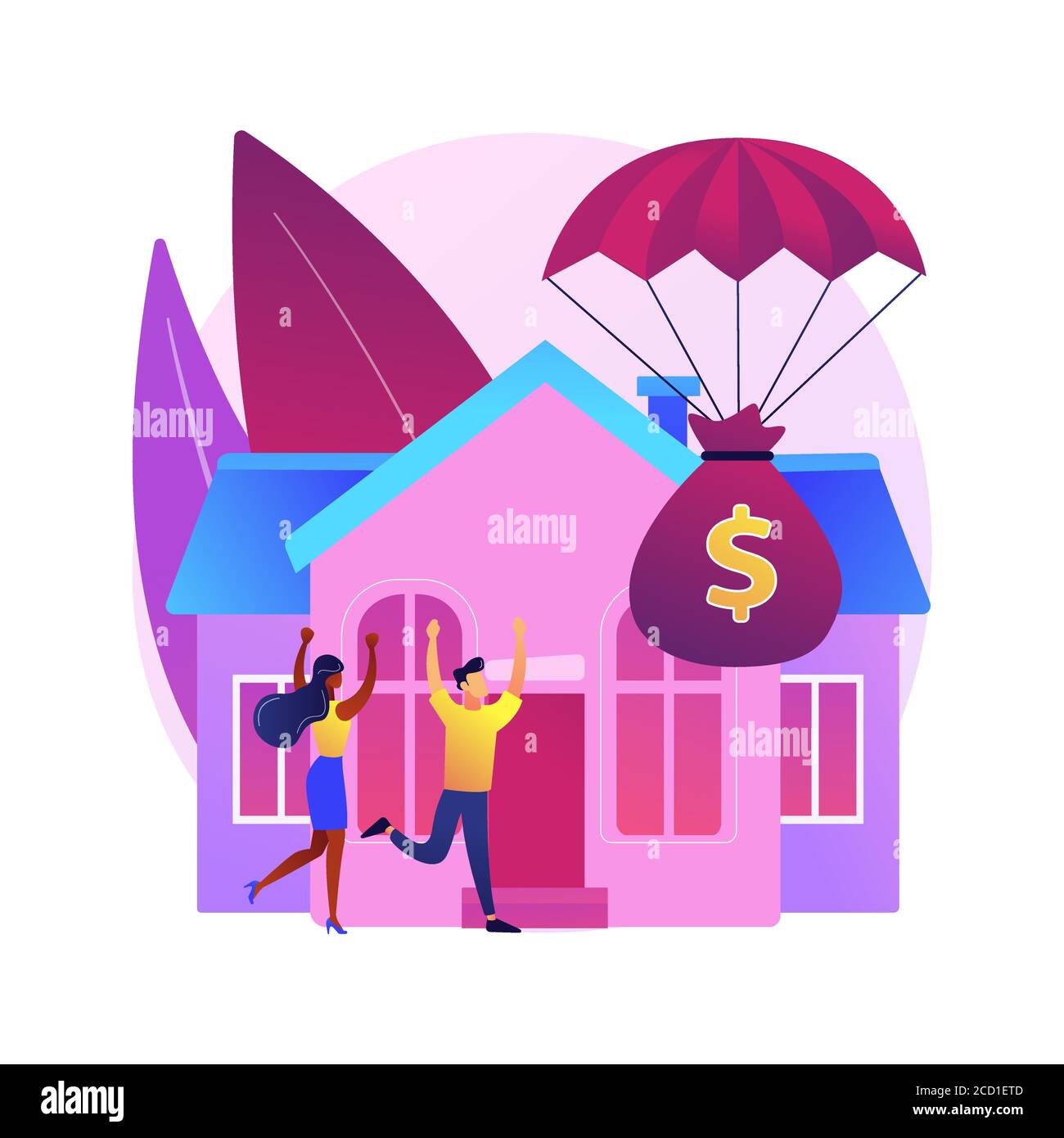 Mortgage relief program abstract concept vector illustration Stock ...