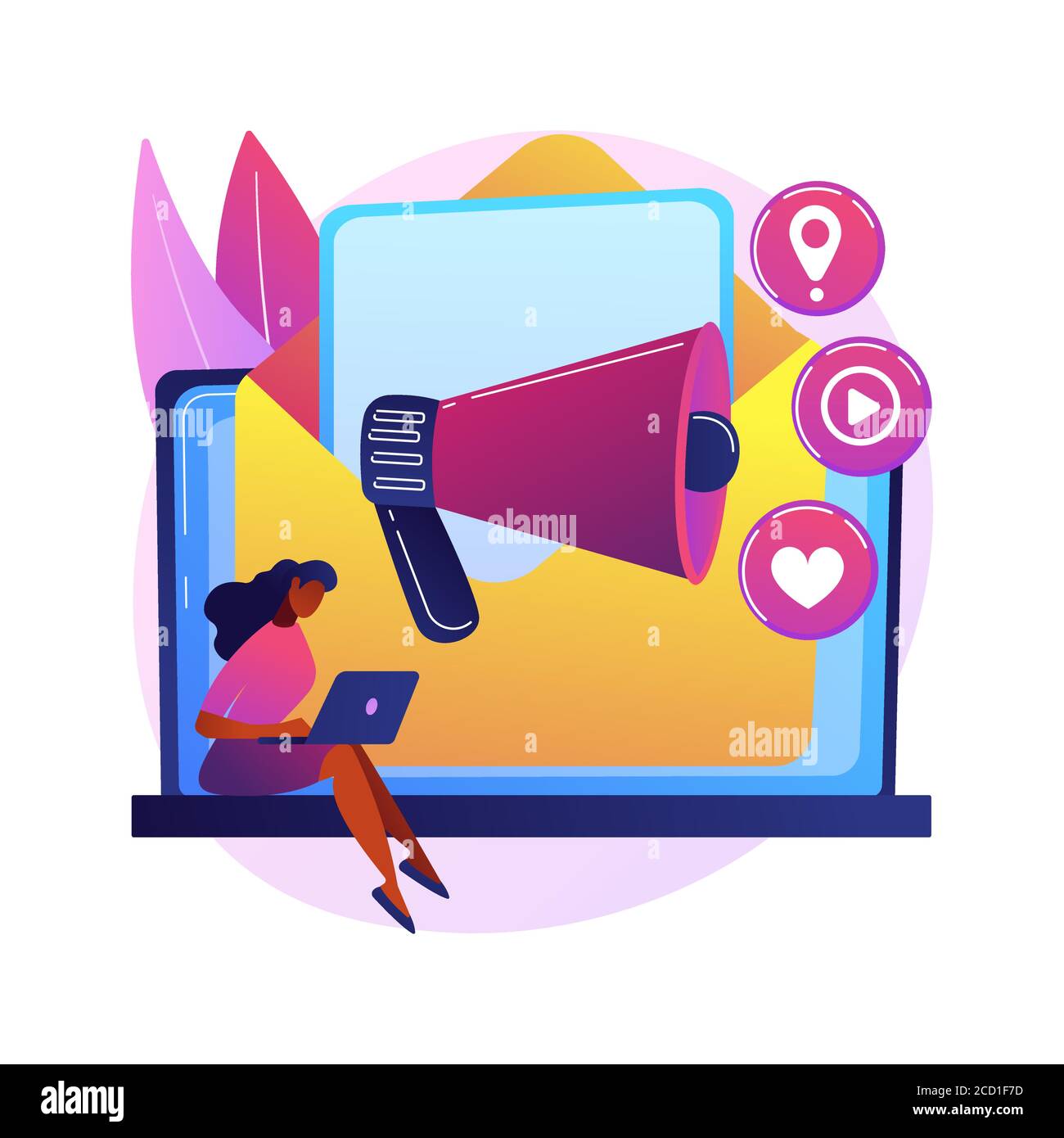Email marketing abstract concept vector illustration Stock Vector Image ...