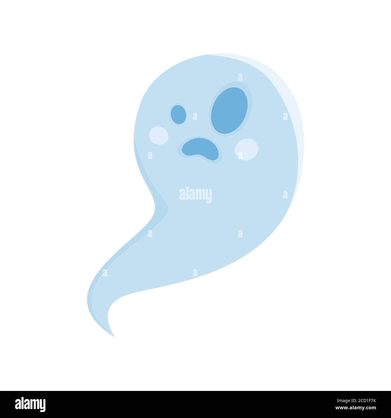 Cartoon cute halloween ghost. Vector illustration Stock Vector Image ...