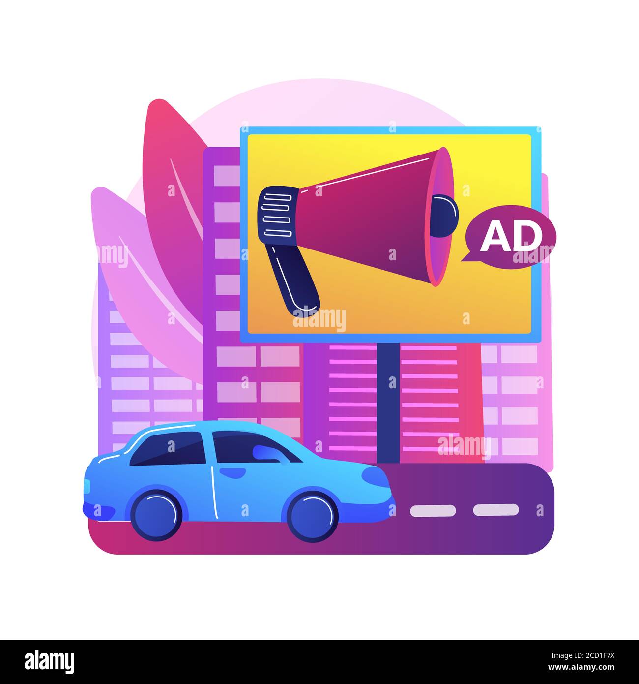 Outdoor advertising design abstract concept vector illustration Stock ...