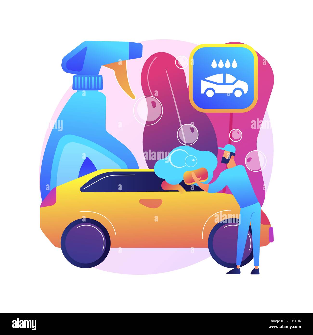 Car wash service abstract concept vector illustration Stock Vector ...