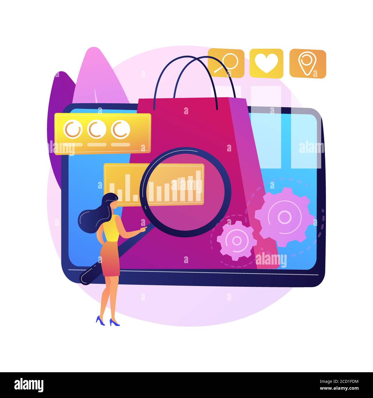 Market research studies abstract concept vector illustration Stock ...