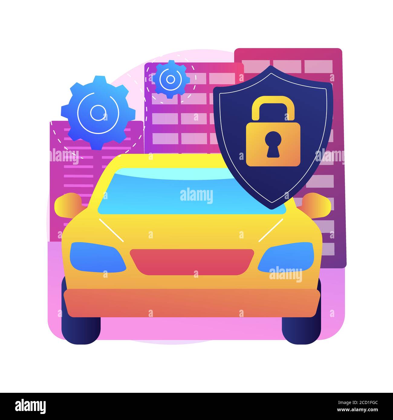 Car alarm system abstract concept vector illustration Stock Vector ...