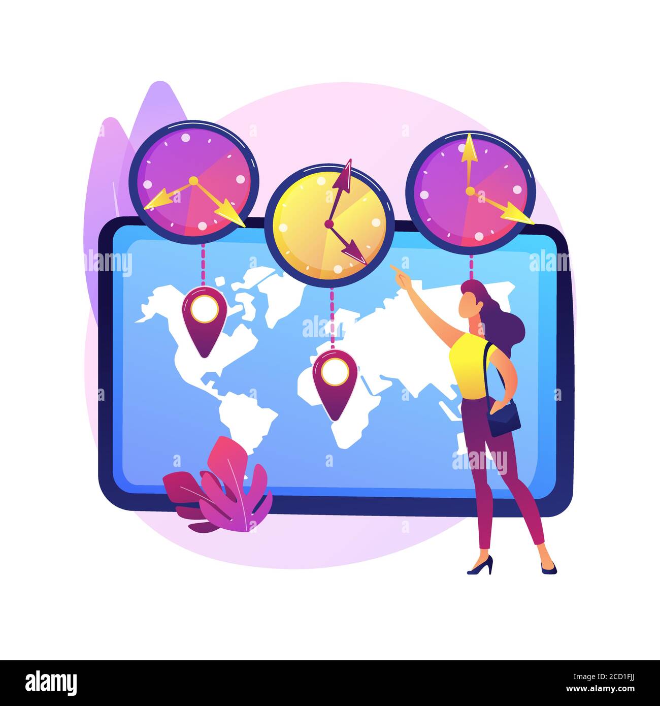 Time zones abstract concept vector illustration Stock Vector Image ...