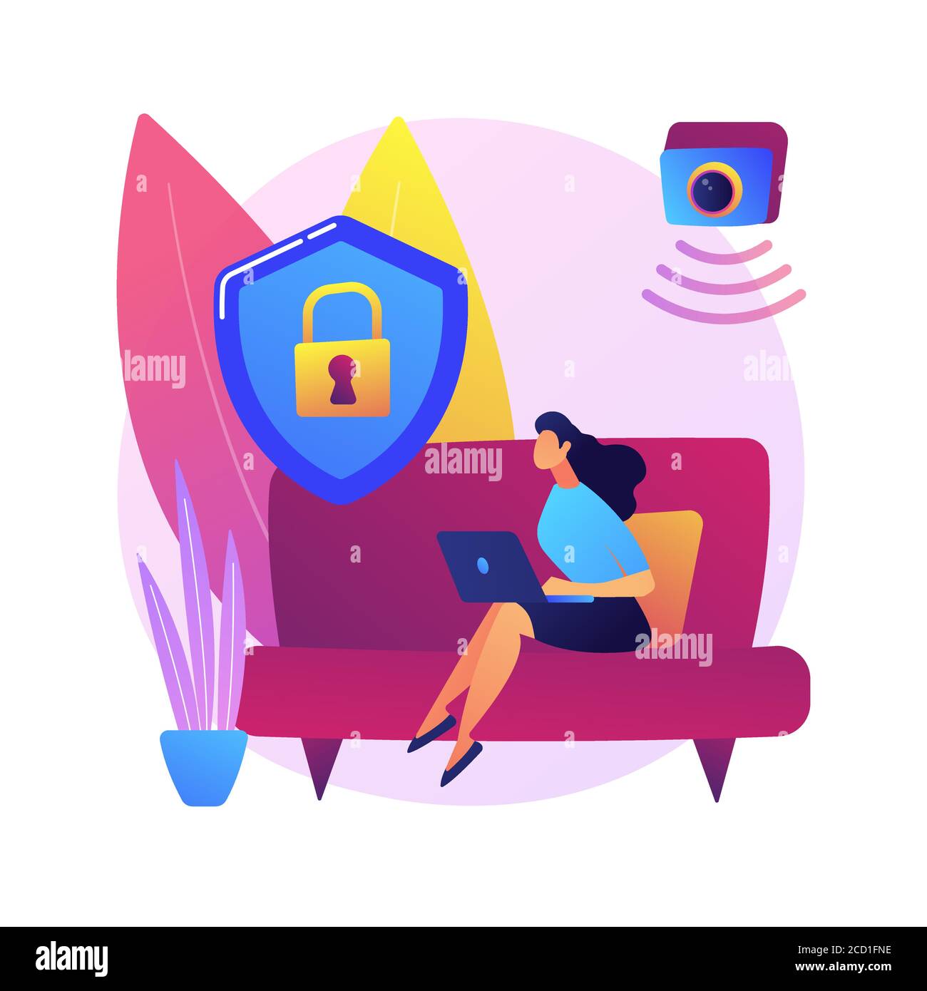 Indoor security system abstract concept vector illustration Stock ...