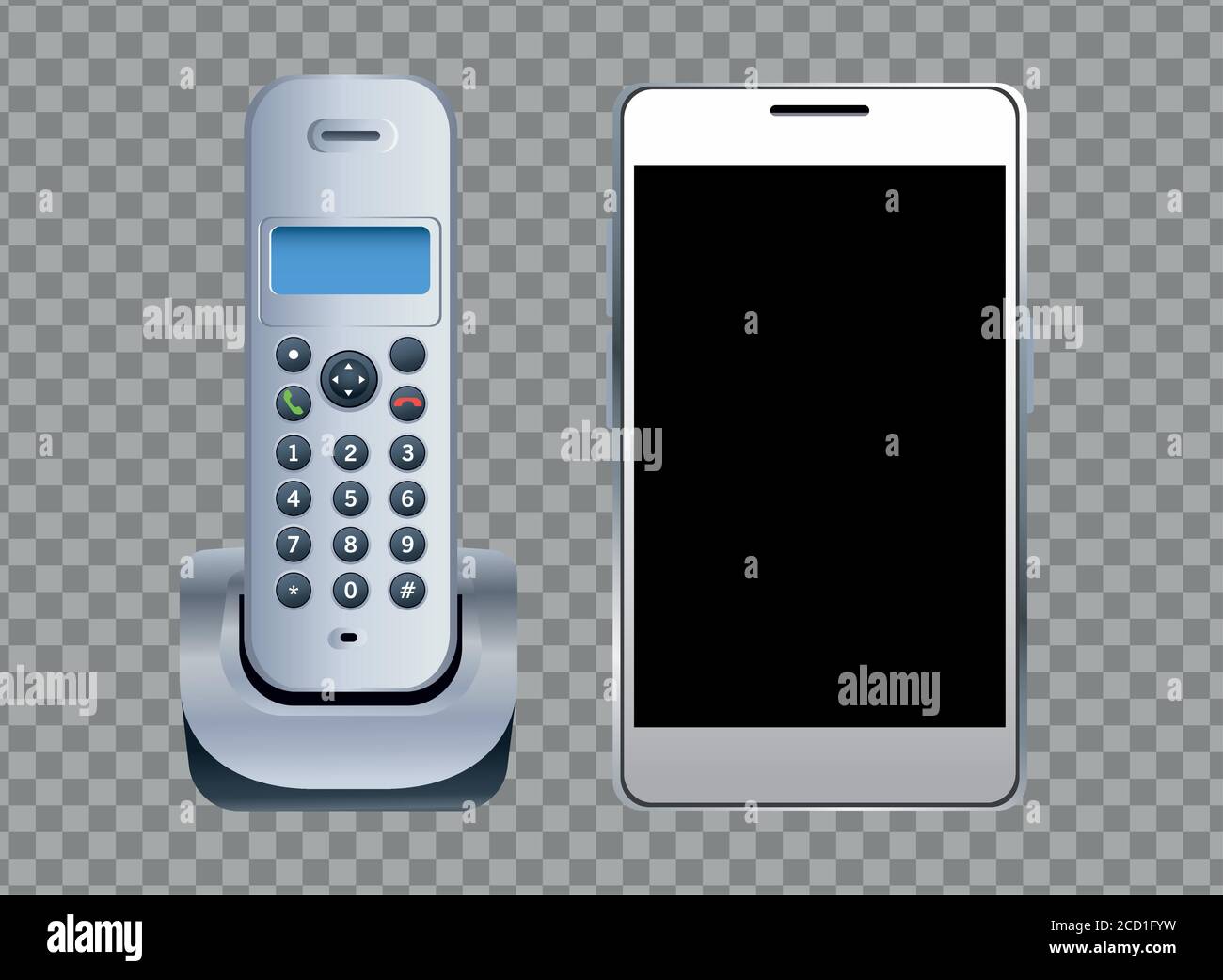 wireless telephone and smartphone devices vector illustration design ...