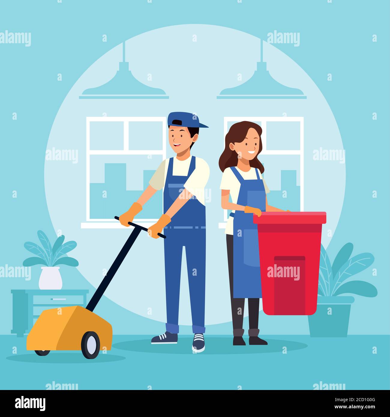 Female bin workers Stock Vector Images - Alamy