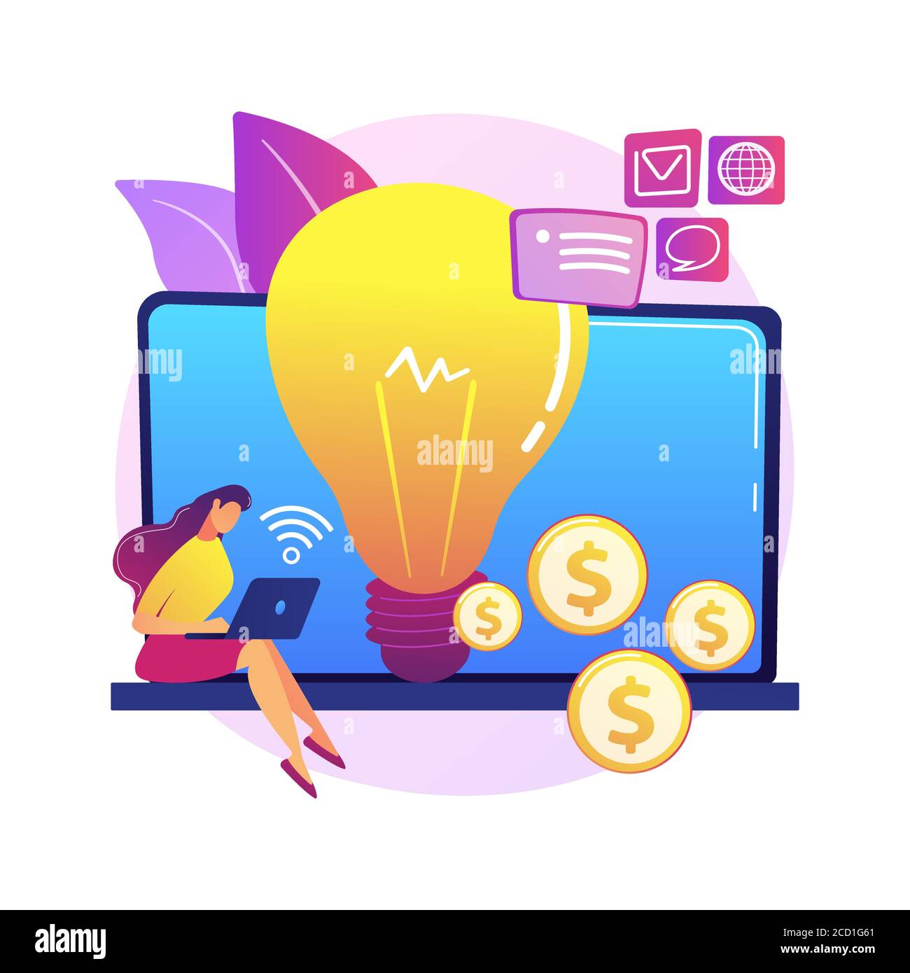 Online business abstract concept vector illustration Stock Vector Image ...