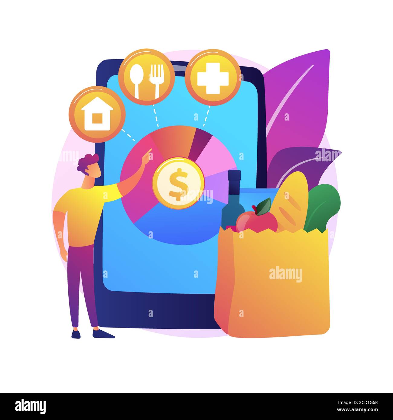 Consumption expenditure abstract concept vector illustration Stock ...