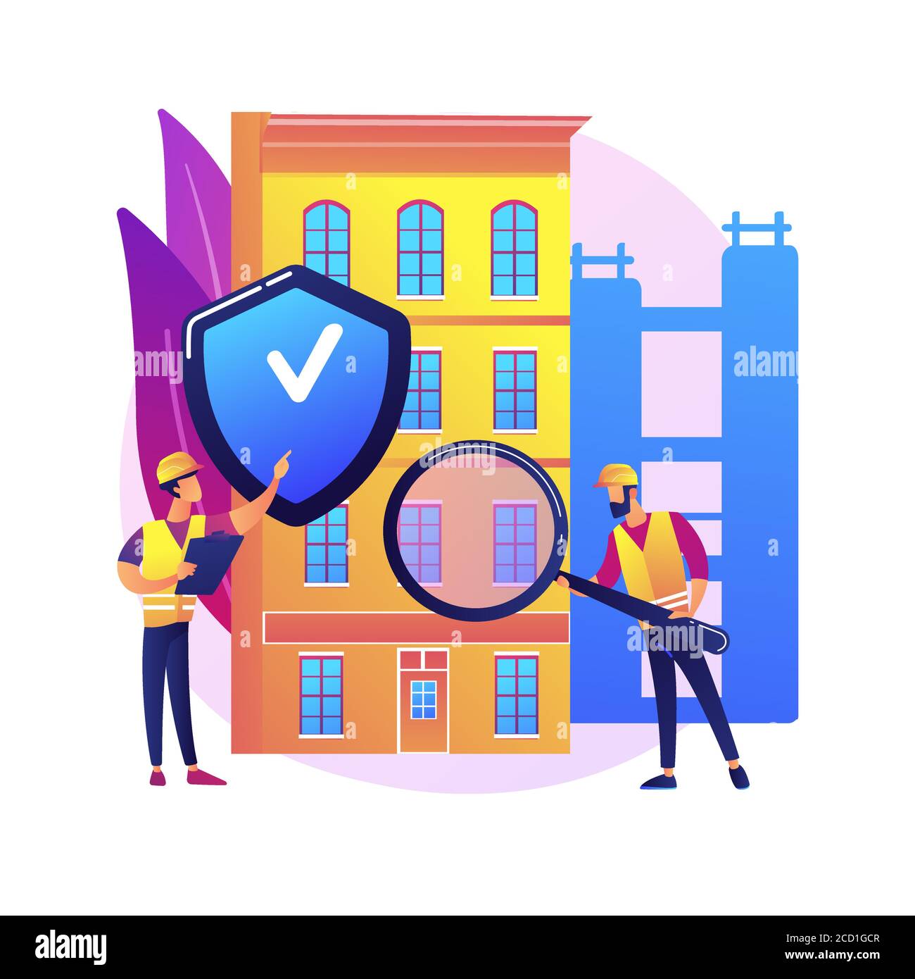 Building Safety Abstract Concept Vector Illustration Stock Vector Image