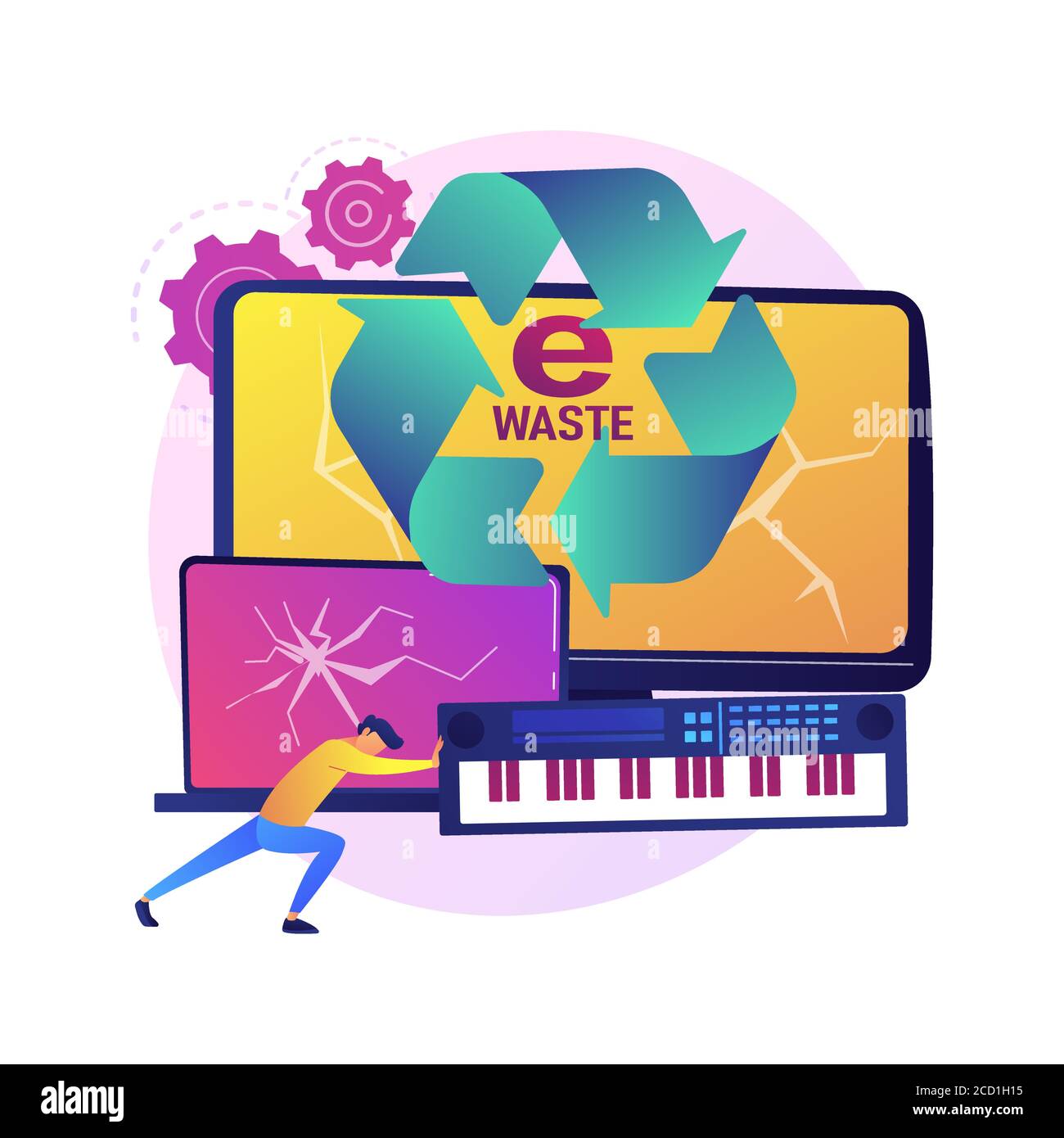 E waste collection center Stock Vector Images - Alamy