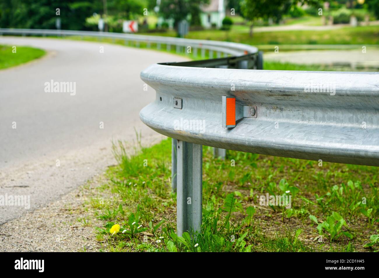 Winding road safety barrier hi-res stock photography and images - Alamy