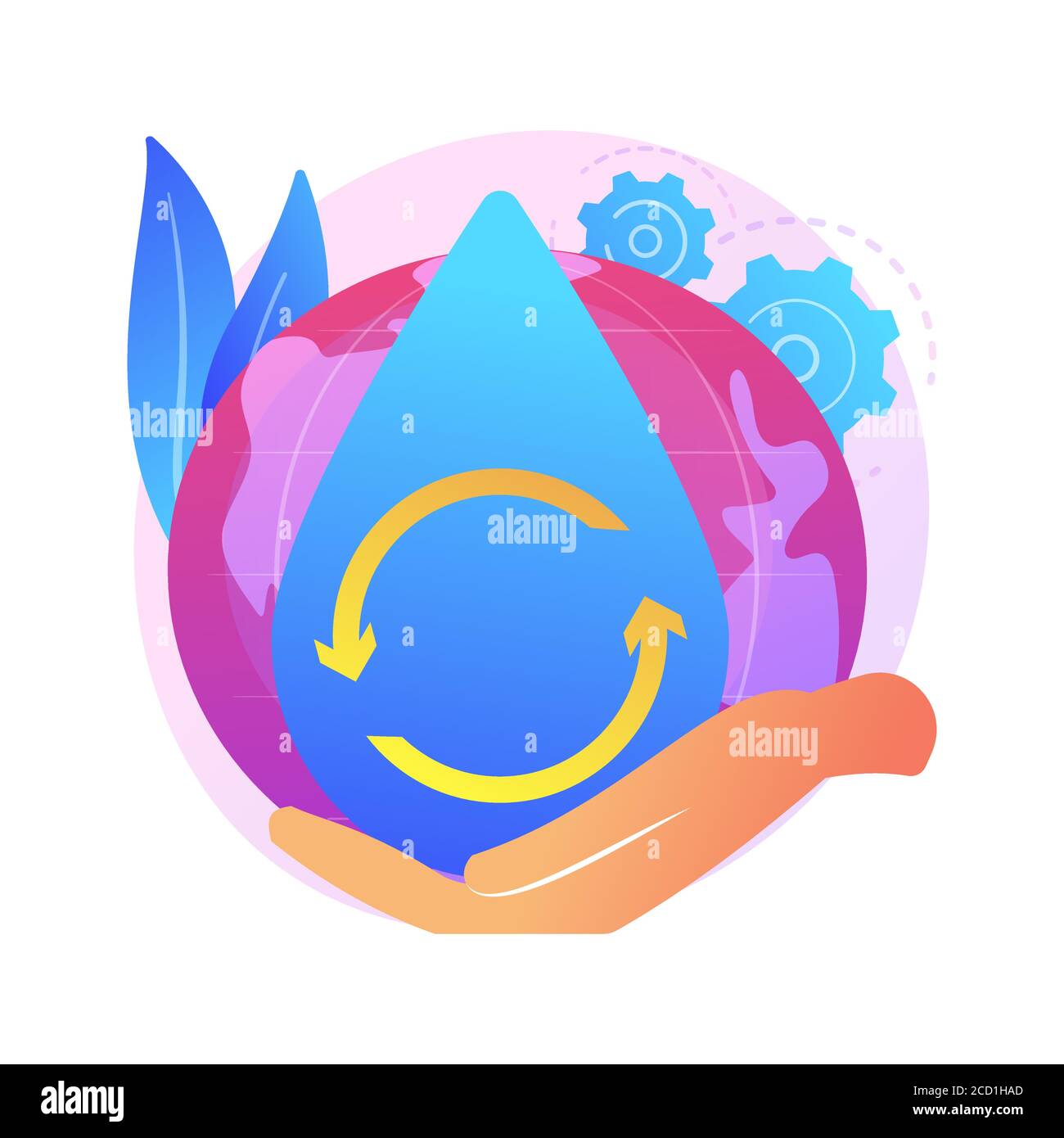 Water consumption abstract concept vector illustration Stock Vector ...