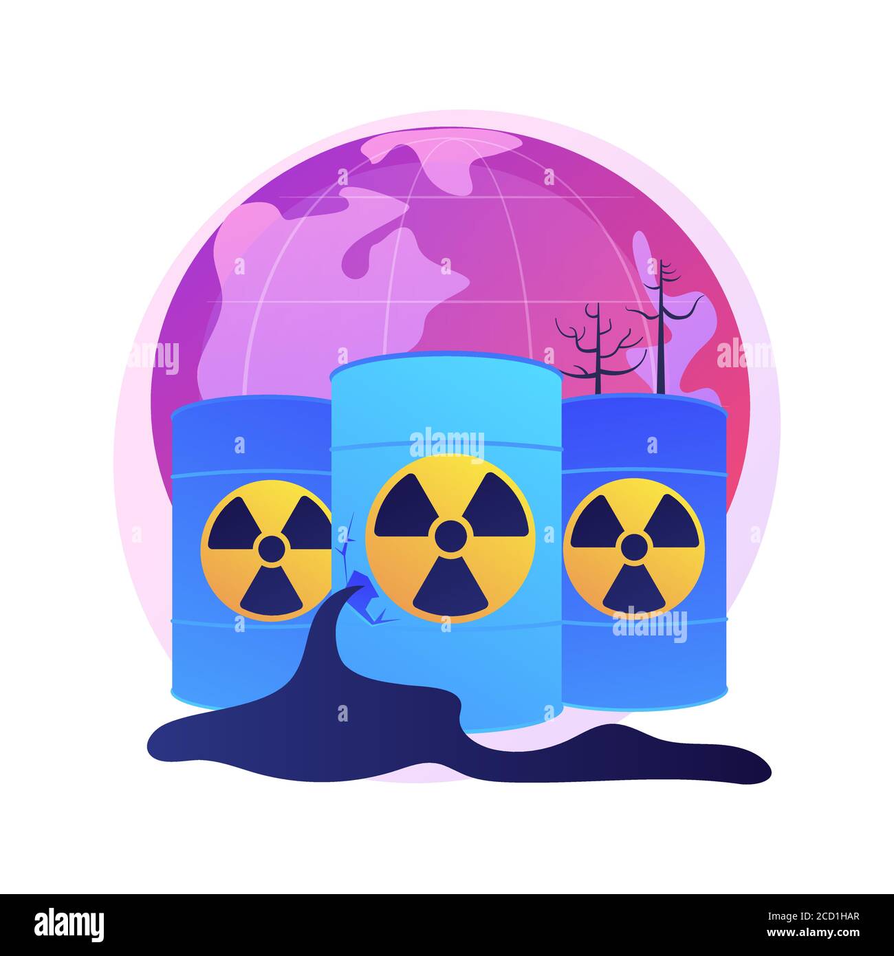 Radioactive pollution abstract concept vector illustration Stock Vector ...