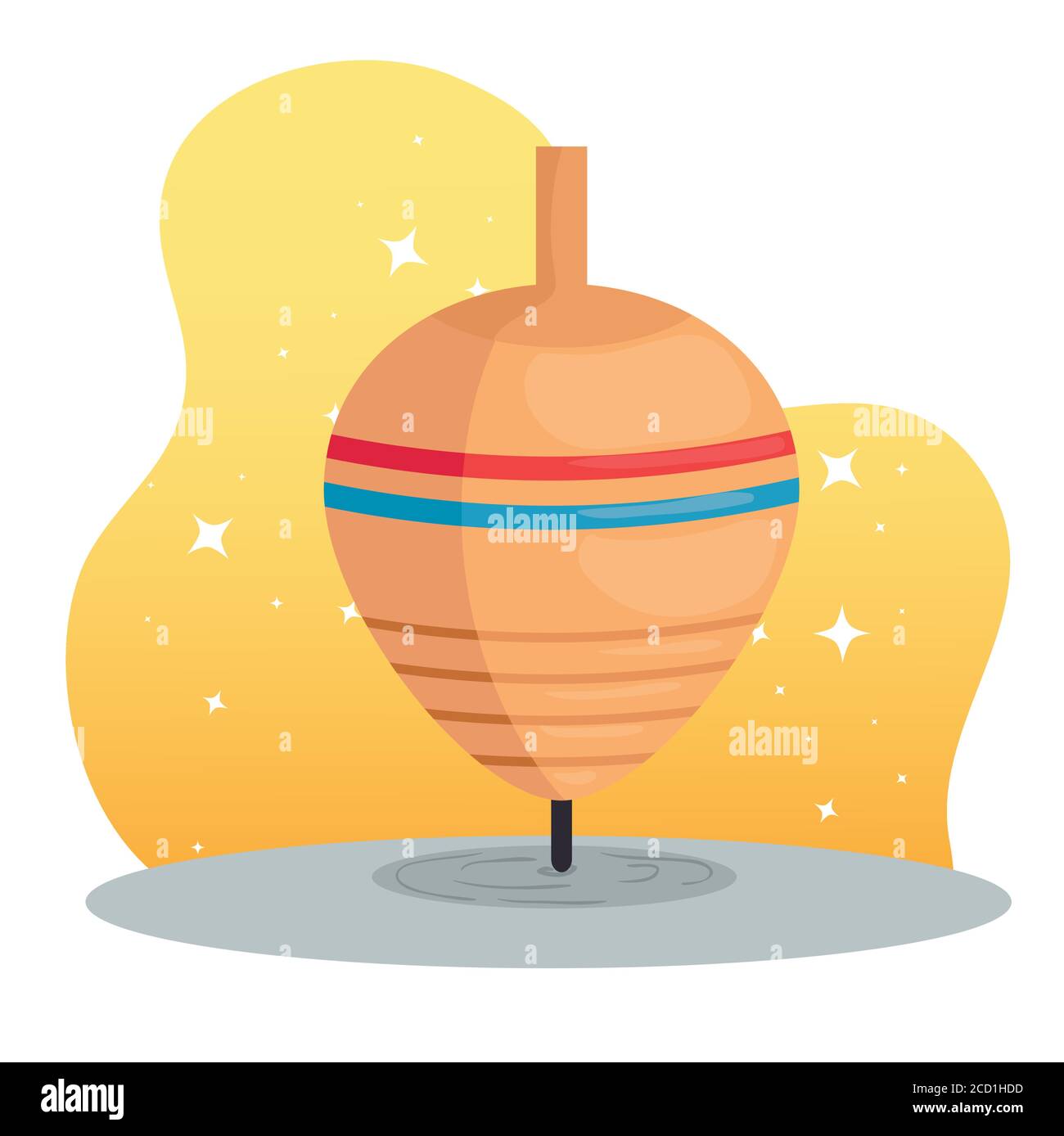 toy spinning icon, with stars on background Stock Vector Image & Art ...