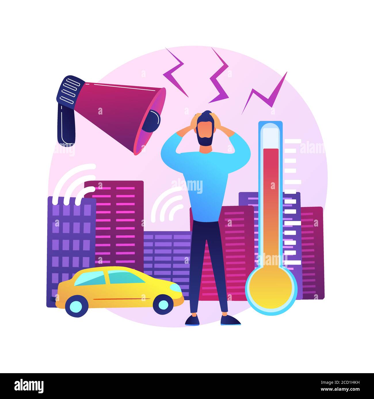 High stress levels abstract concept vector illustration Stock Vector ...