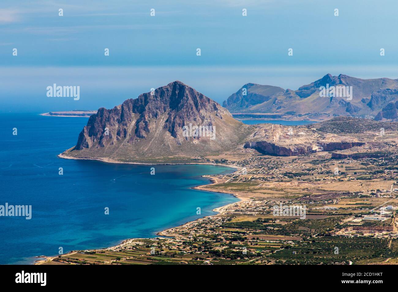 Monte Cofano Nature Reserve near San Vito Lo Capo from Castello di ...
