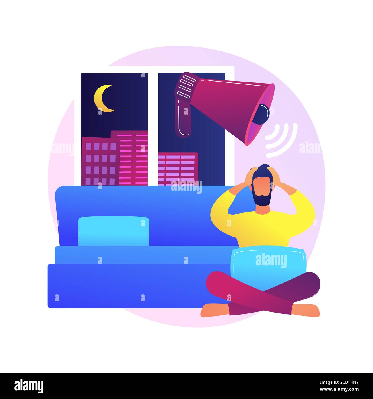 Sleep disturbances abstract concept vector illustration Stock Vector ...