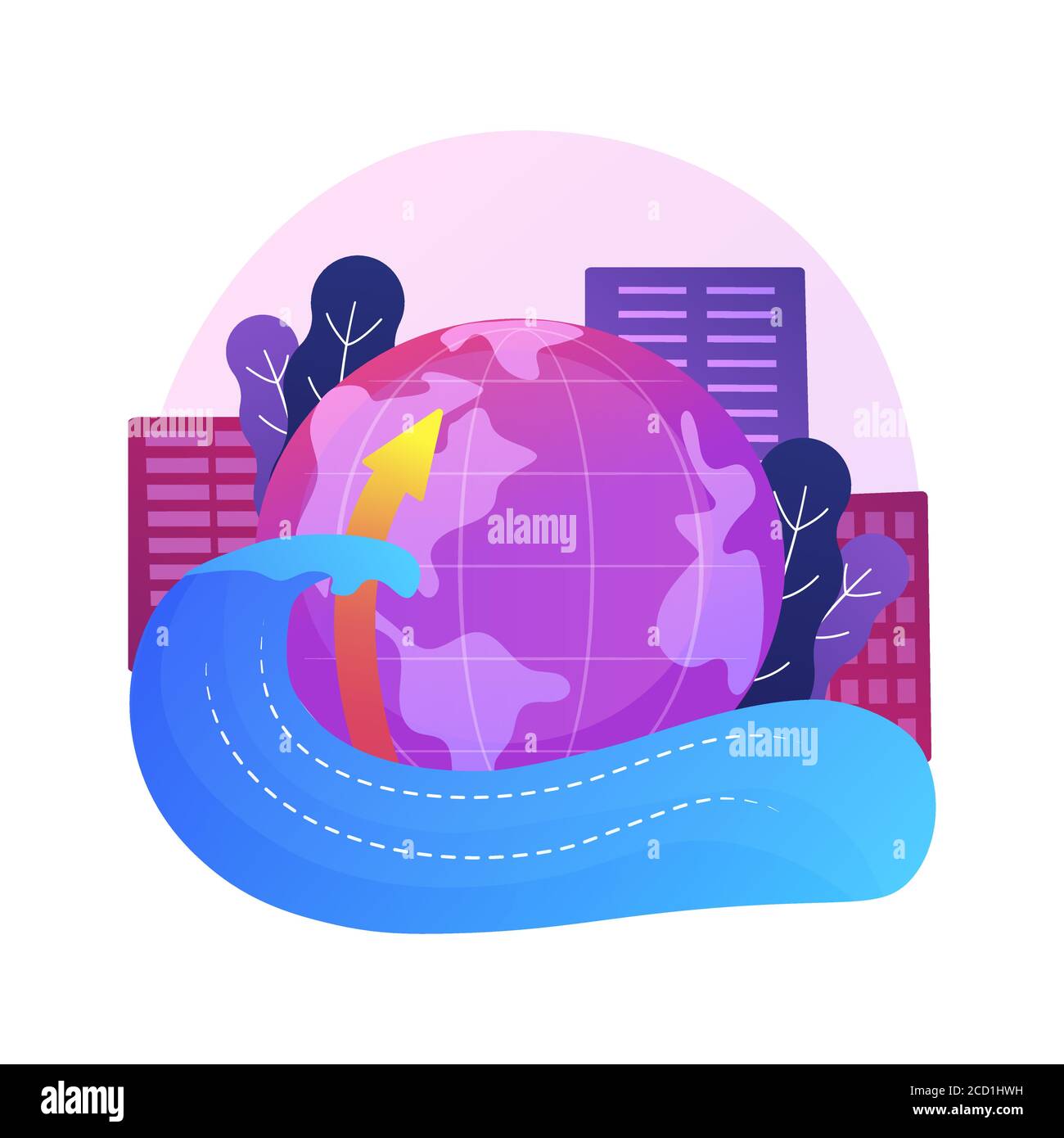 Climate change sea level rise Stock Vector Images - Alamy