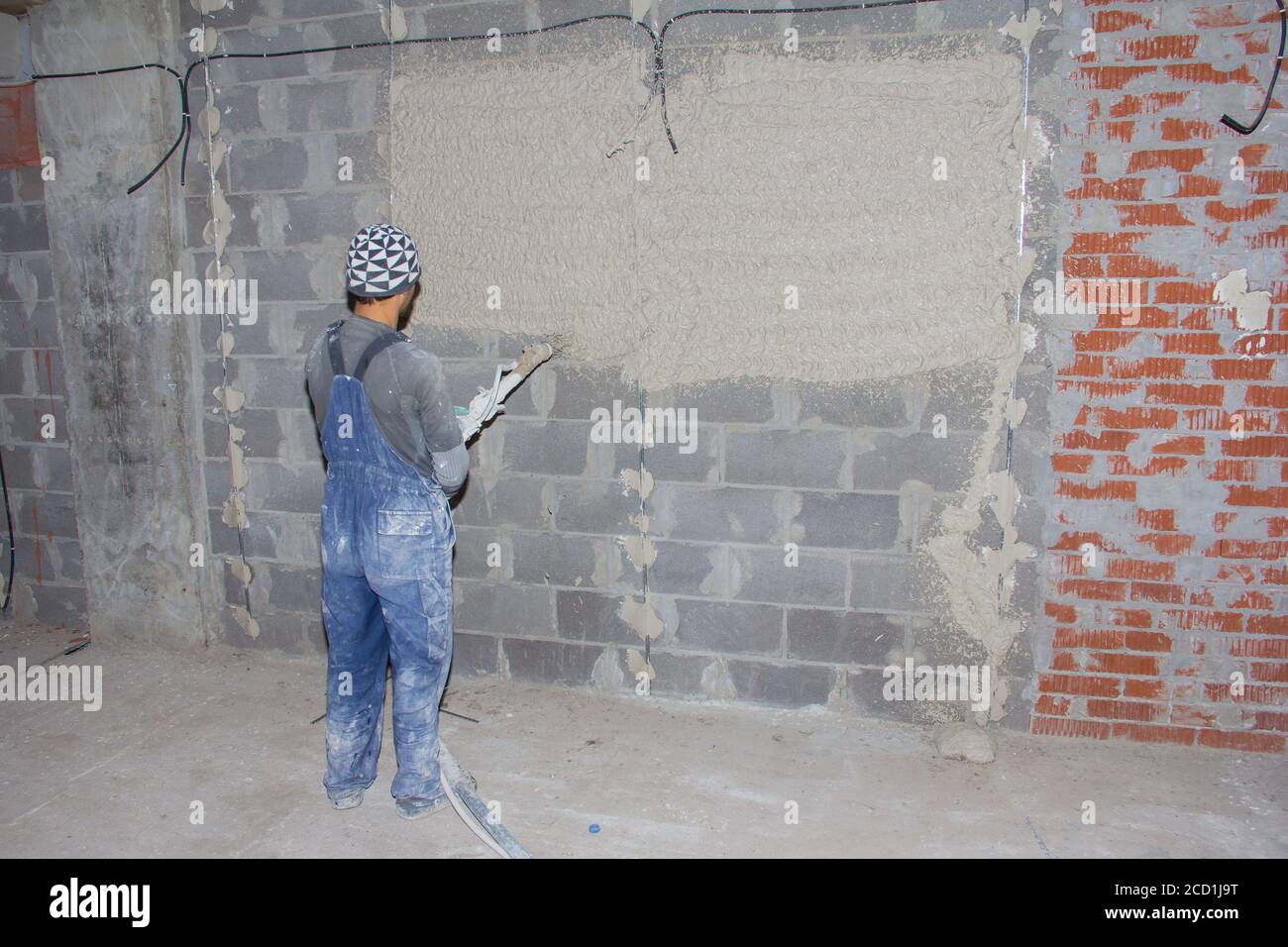 Plastering walls hi-res stock photography and images - Alamy