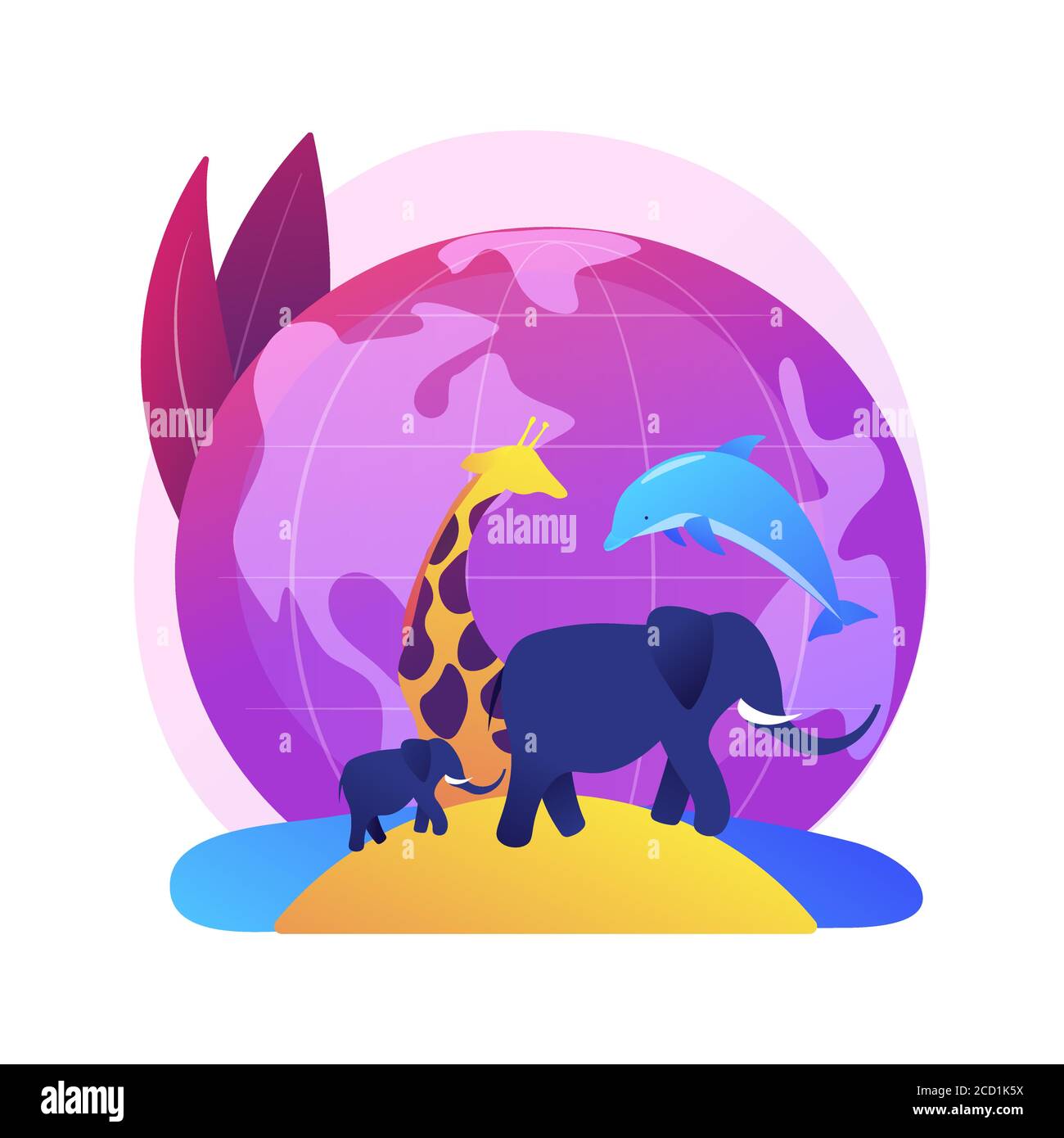 Wild animals protection abstract concept vector illustration Stock ...