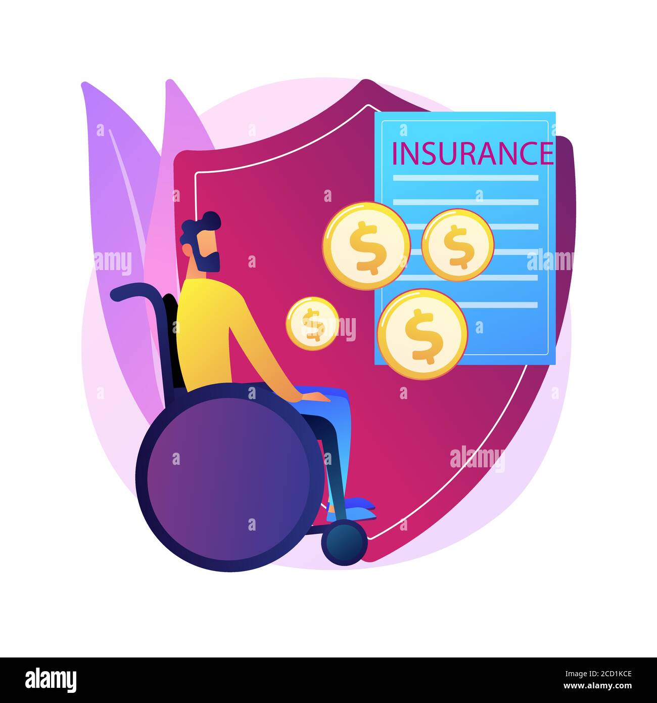 Disability insurance abstract concept vector illustration Stock Vector ...