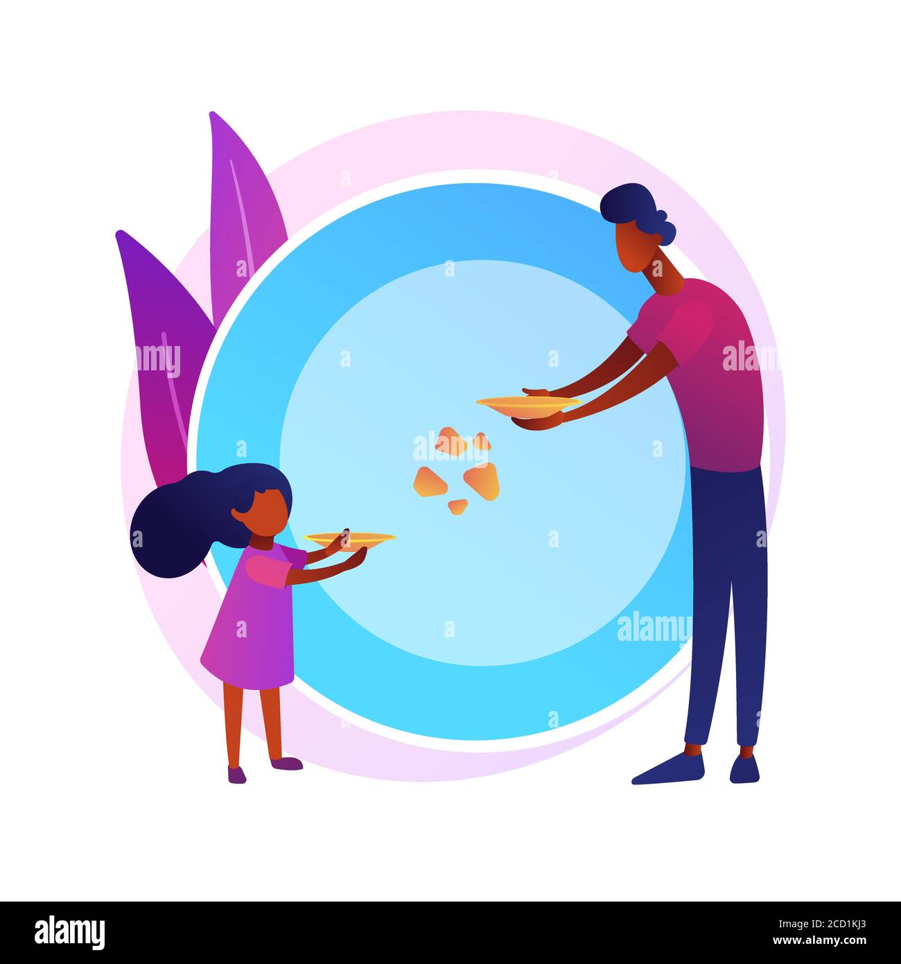 Starvation and malnutrition abstract concept vector illustration Stock ...