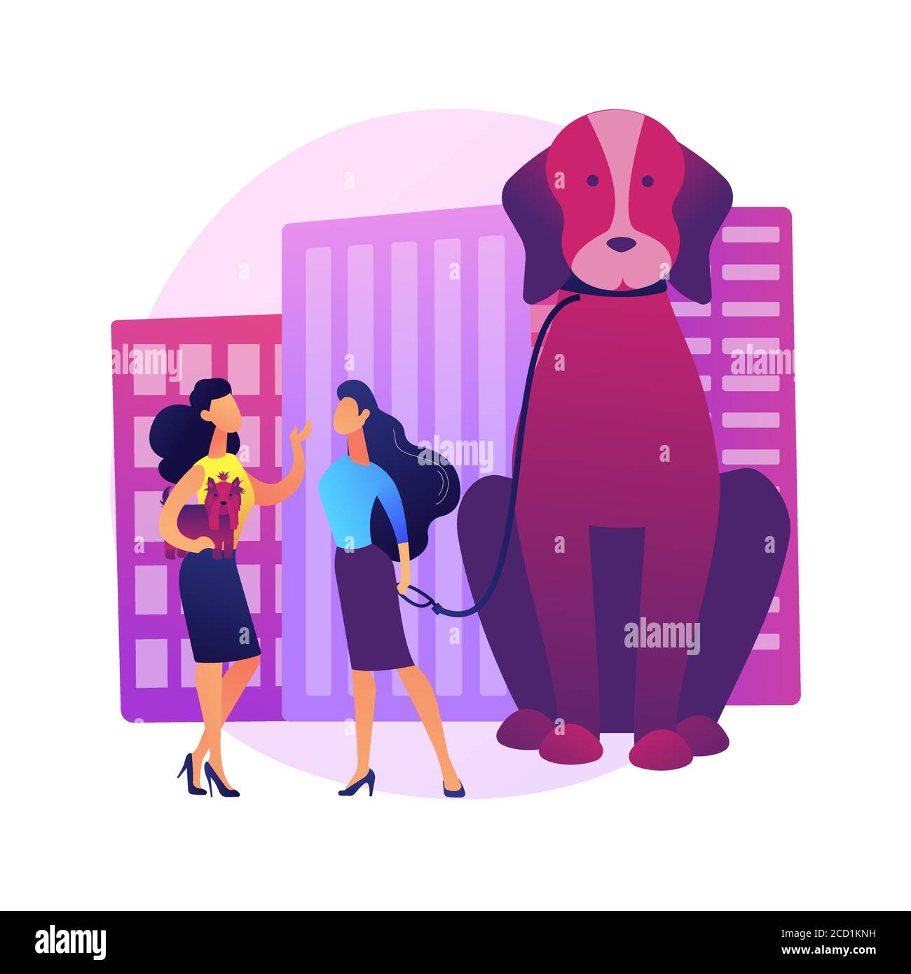 Pet in the big city abstract concept vector illustration Stock Vector ...