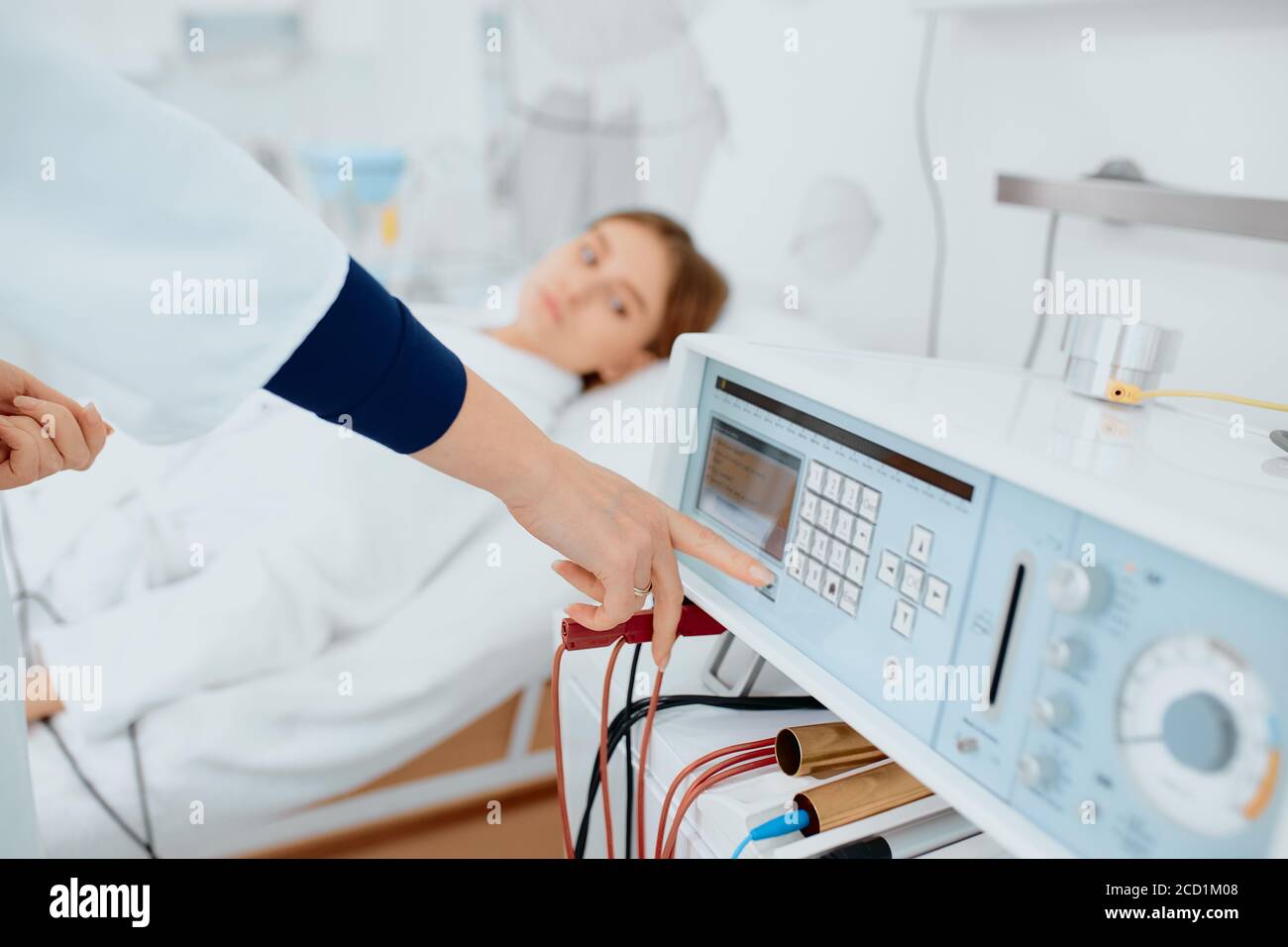 modern medical technologies in hospitals. doctor use special equipment ...