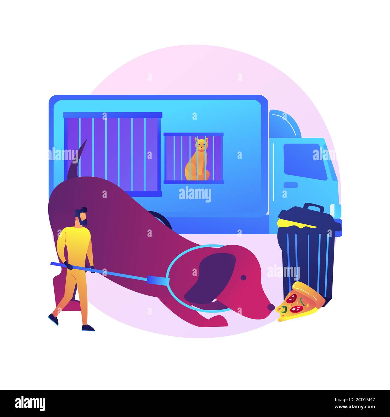 Animal control service abstract concept vector illustration Stock ...