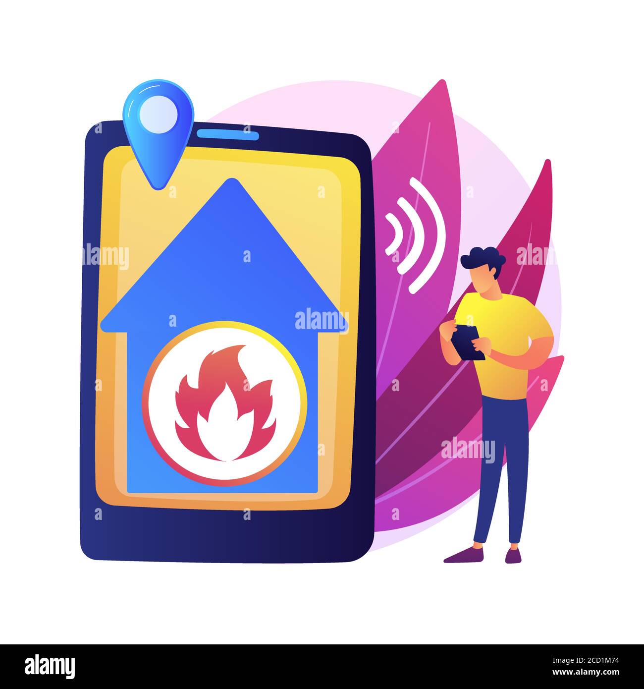 Fire alarm system abstract concept vector illustration Stock Vector ...
