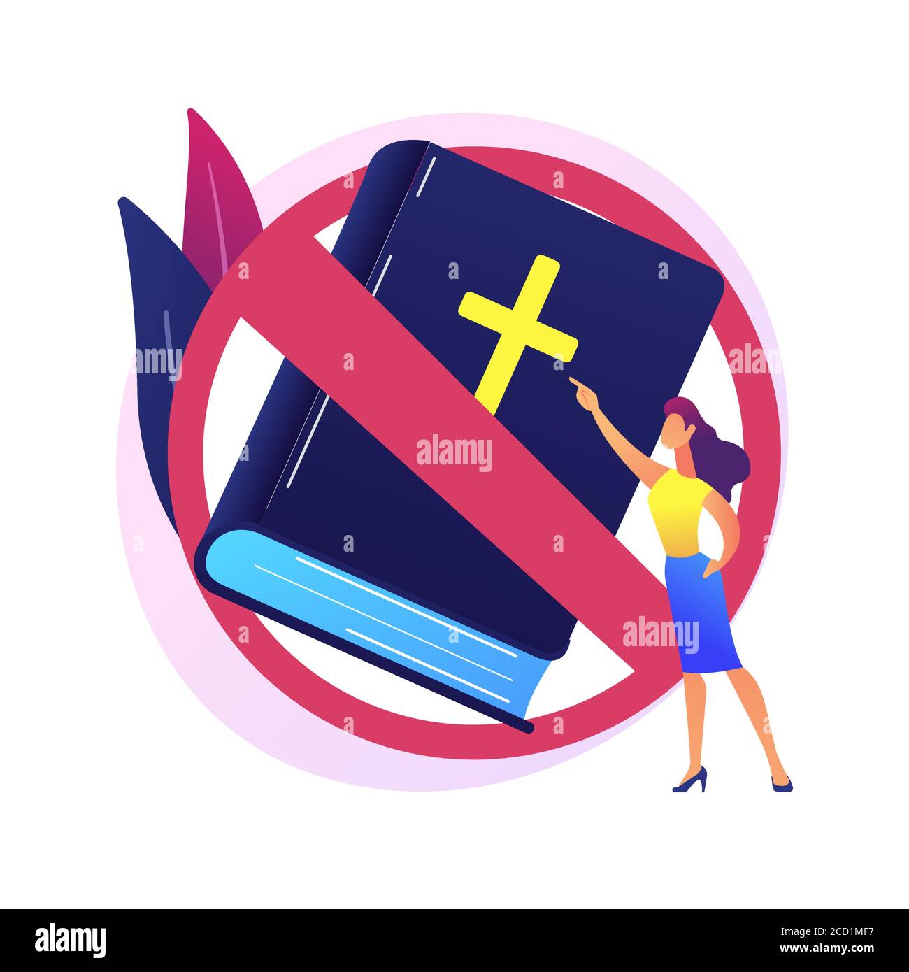 Atheistic worldview abstract concept vector illustration Stock Vector ...