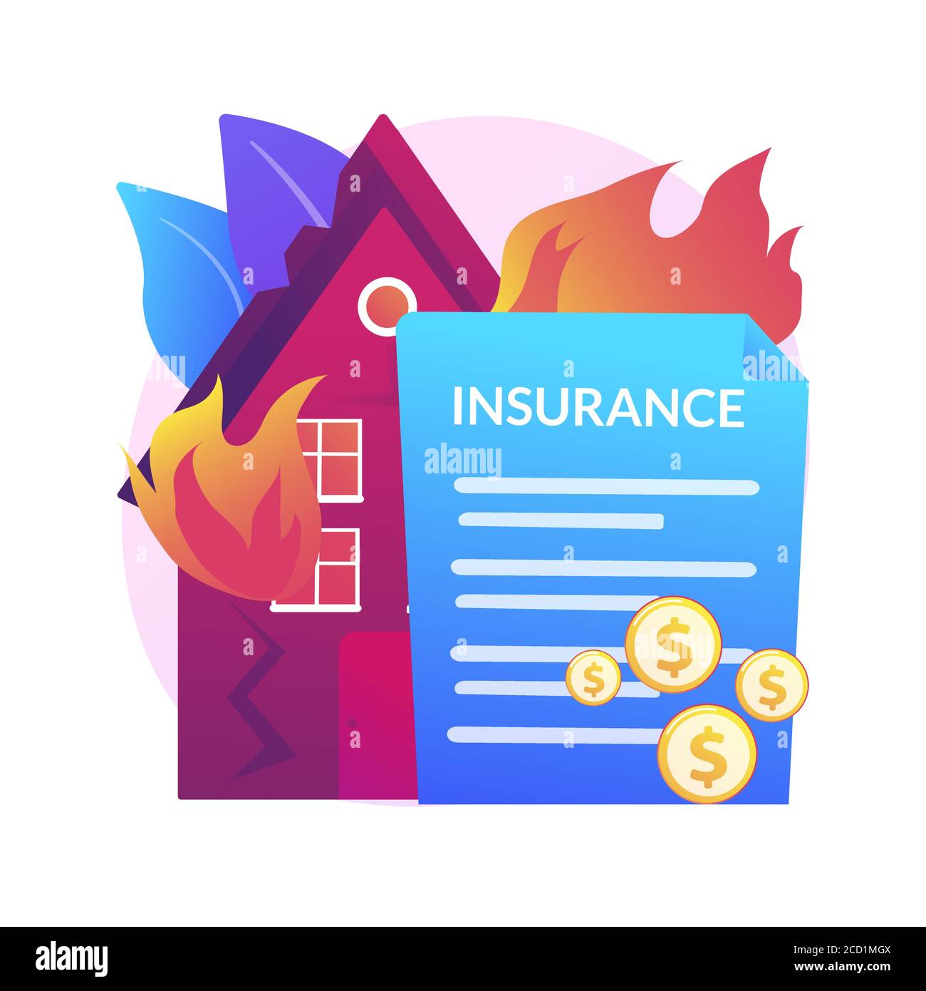 Fire insurance abstract concept vector illustration Stock Vector Image ...