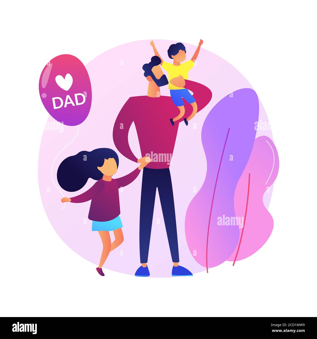 Single fathers abstract concept vector illustration Stock Vector Image ...