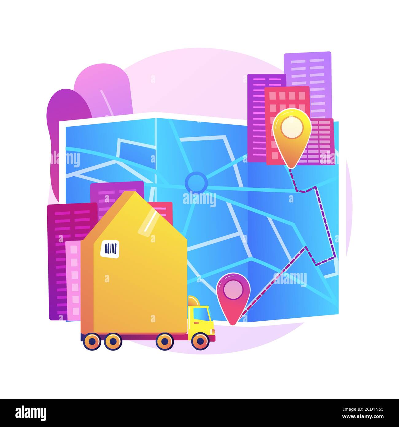 Interurban migration abstract concept vector illustration Stock Vector ...