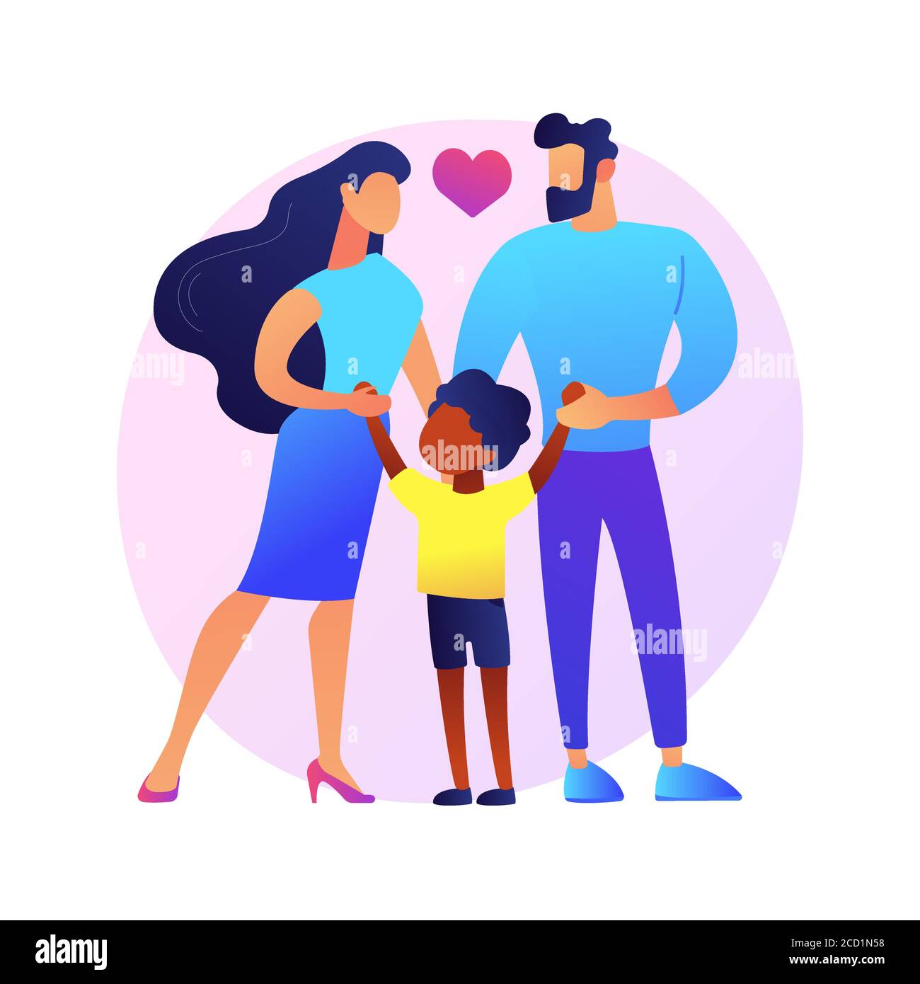 Caring adoptive fathers abstract concept vector illustration Stock ...