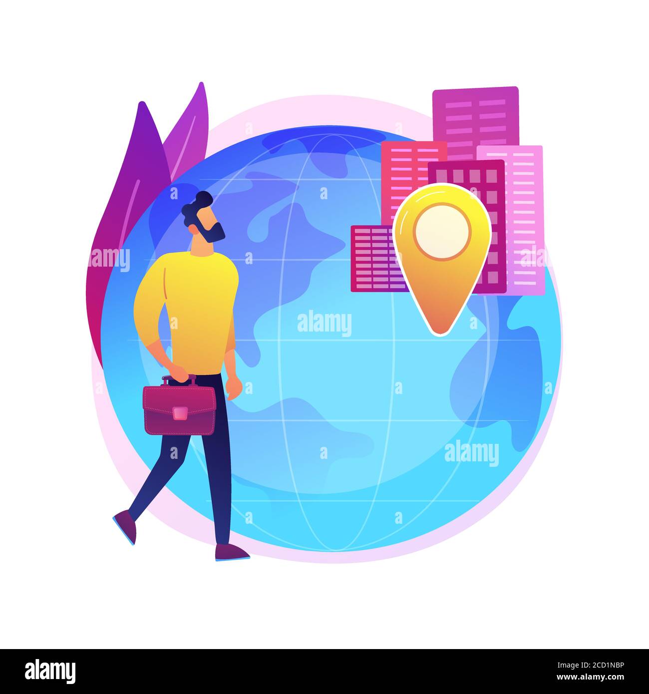 Occupational migration abstract concept vector illustration Stock ...
