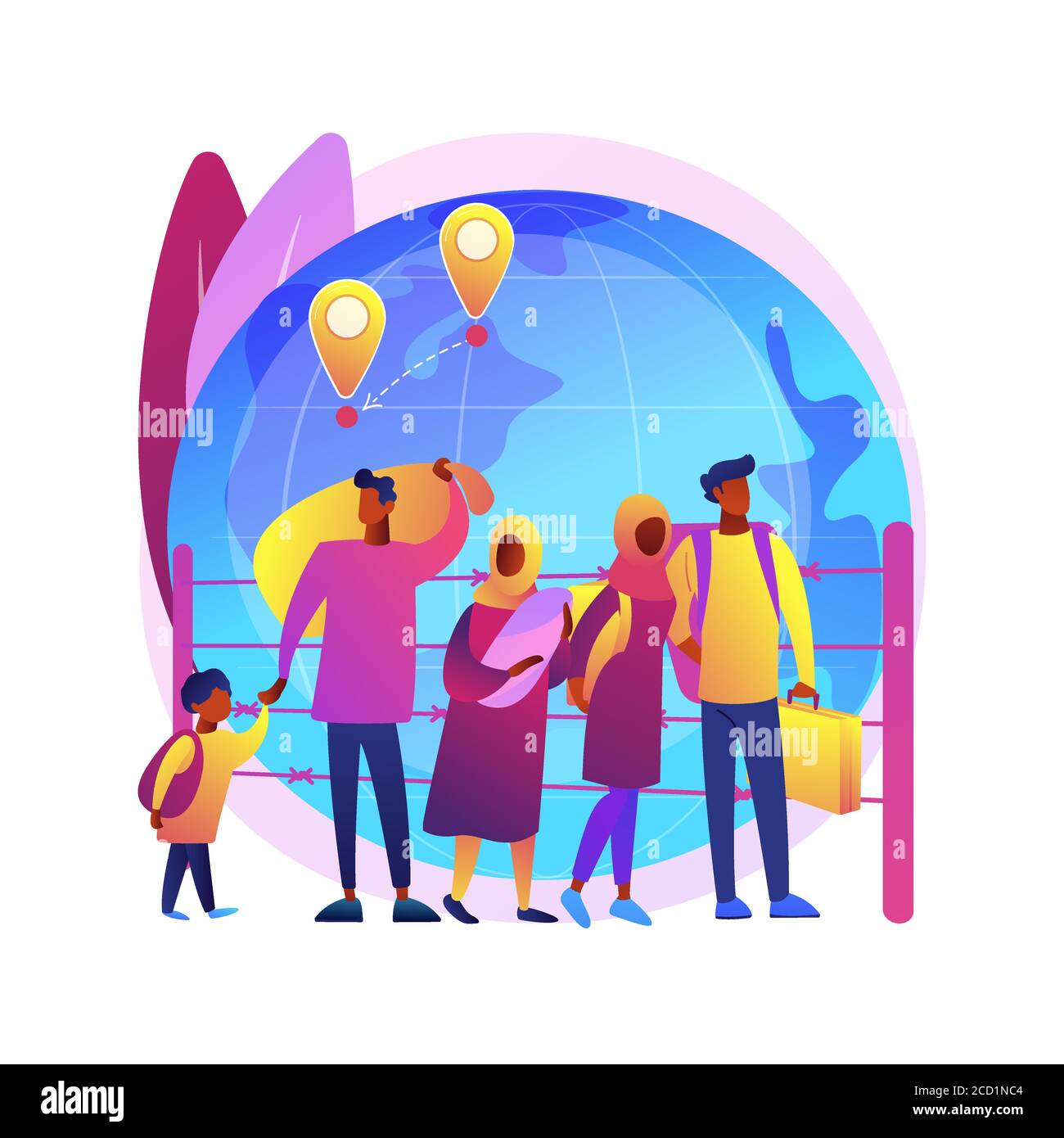 Community migration abstract concept vector illustration Stock Vector ... Community migration abstract concept vector illustration Stock Vector ...