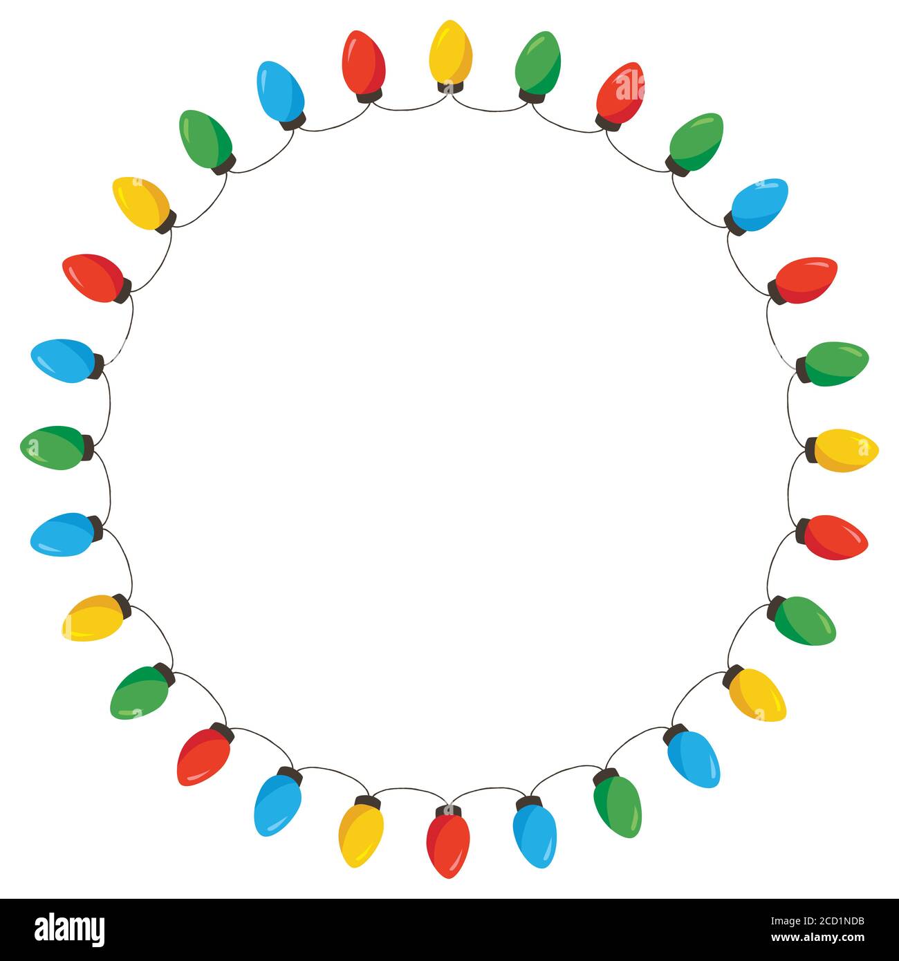 String Of Round Lights Clipart