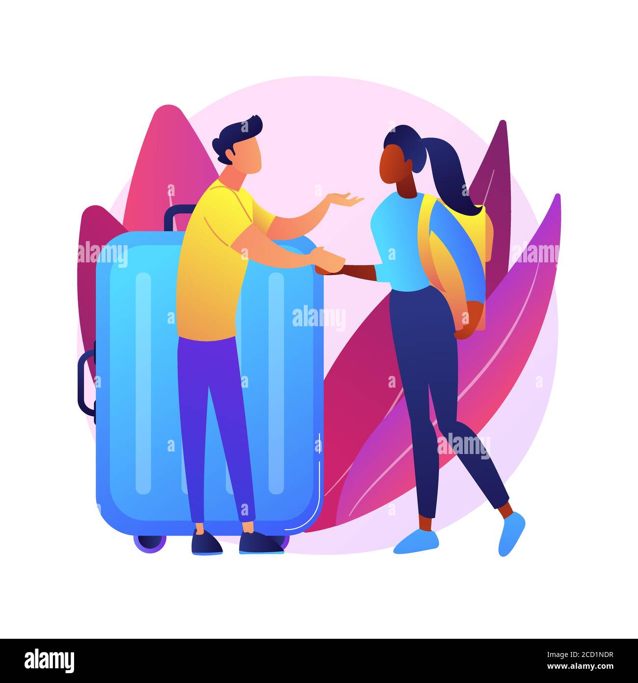 Integration of migrants abstract concept vector illustration Stock ...