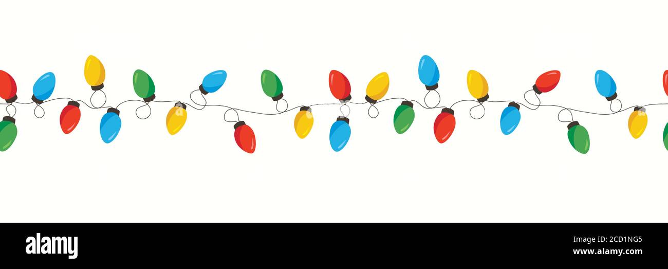 Cartoon String Of Christmas Lights