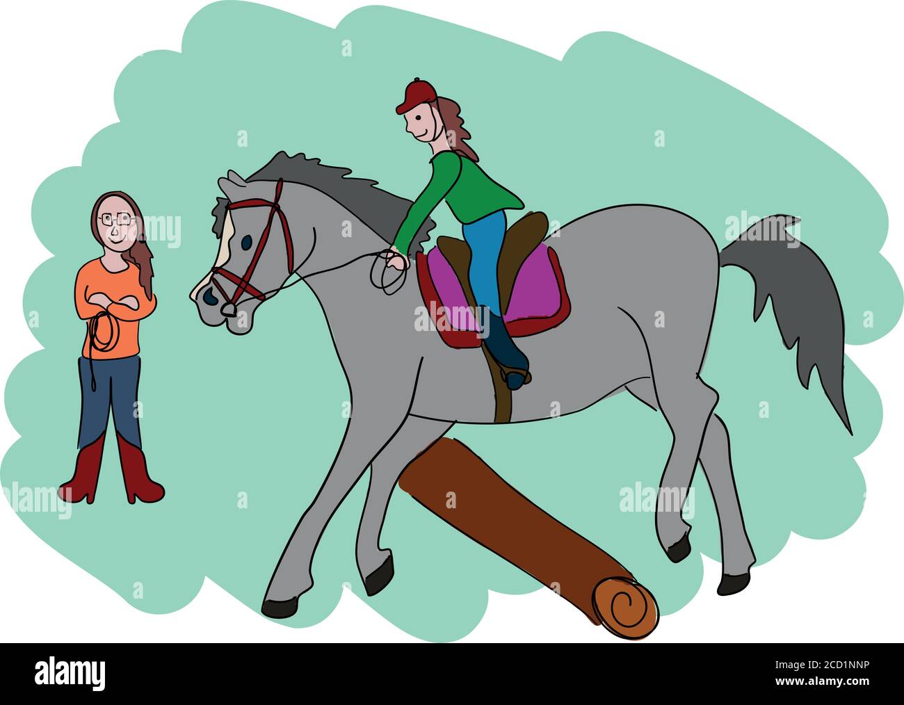 Horsey girl Stock Vector Images - Alamy