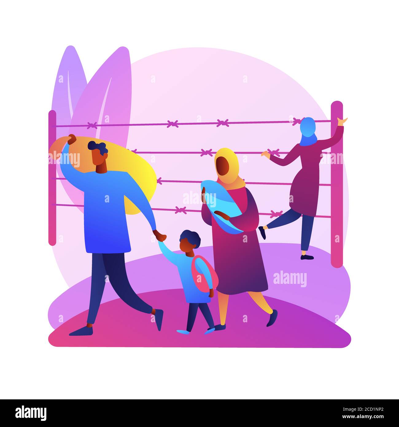 Frontier migration abstract concept vector illustration Stock Vector ...