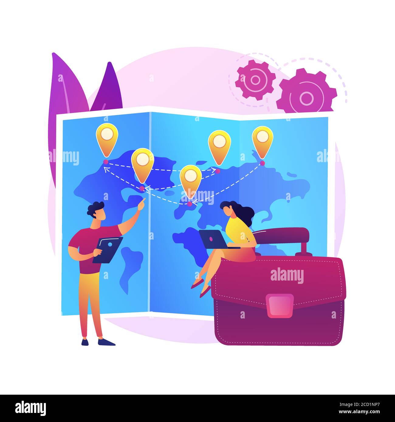 Migratory movement abstract concept vector illustration Stock Vector ...