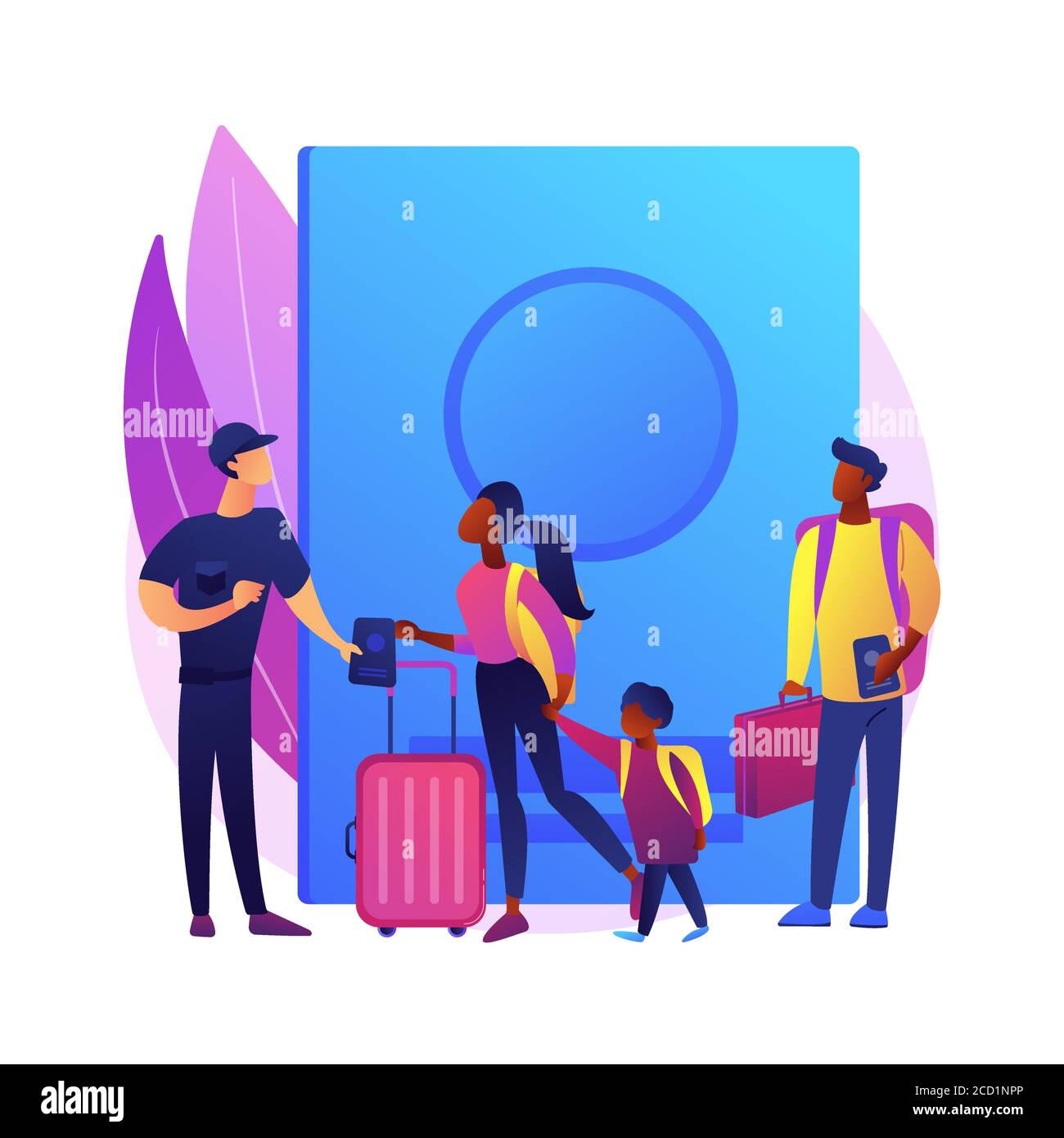 Migration control abstract concept vector illustration Stock Vector ...