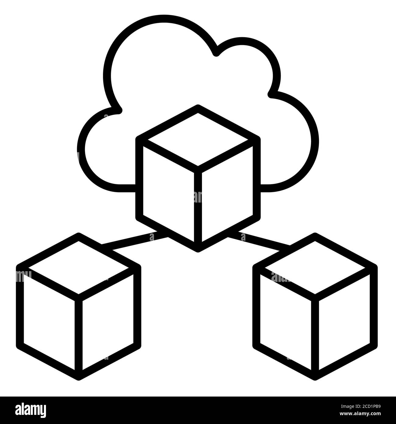 Artificial intelligence data cloud Cut Out Stock Images & Pictures - Alamy