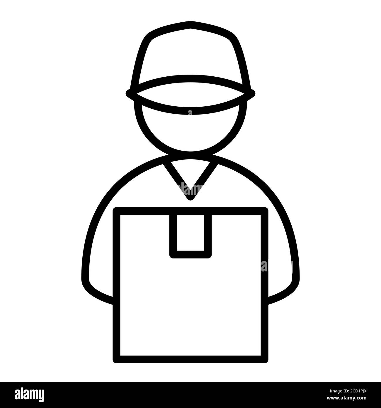 Delivery man box van Cut Out Stock Images & Pictures - Alamy