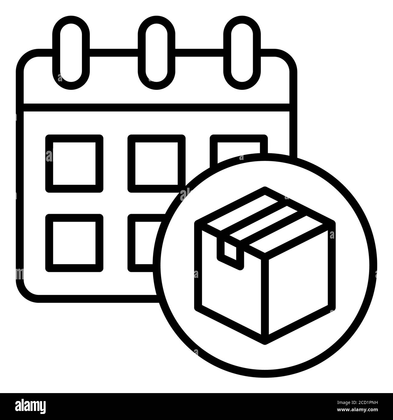Packaging Data Delivery Service Line Icons Stock Photo - Alamy