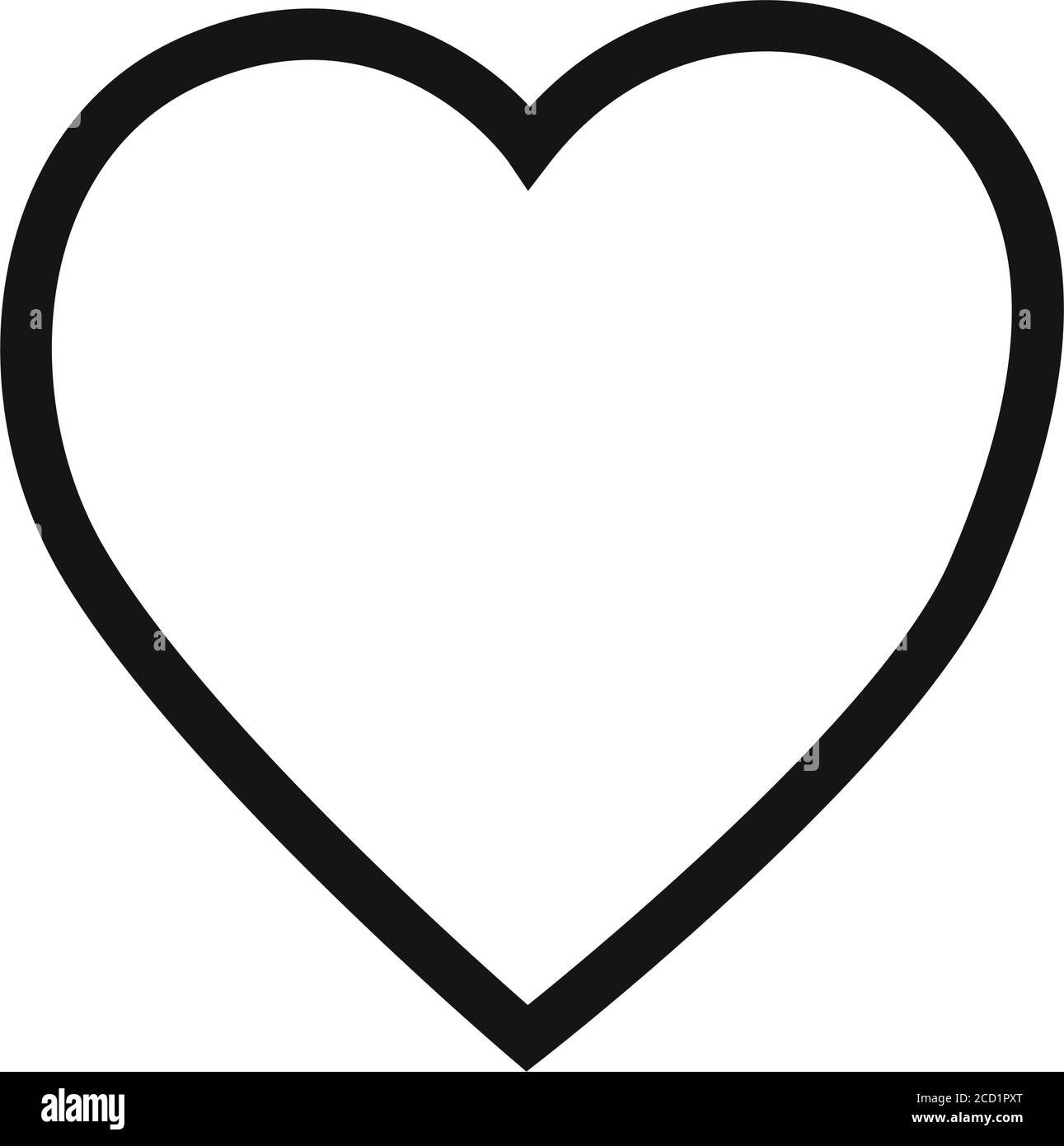 line heart design of love passion and romantic theme Vector ...