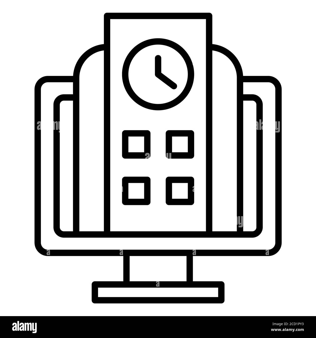 Online University Online Education Line Icons Stock Photo - Alamy